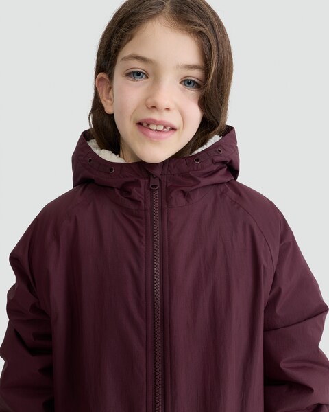 F&F Girls Fleece Lined Hooded Waterproof Changing Robe in Purple ...