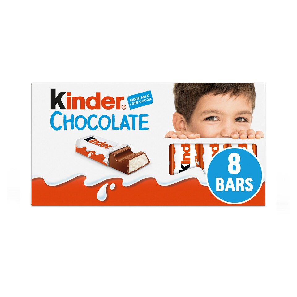 Kinder Chocolate Bars Multipack 8 X 12.5g - Tesco Groceries