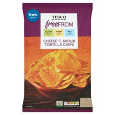 Tesco Free From Cheese Flavour Tortilla Chips 200 g - Tesco Groceries