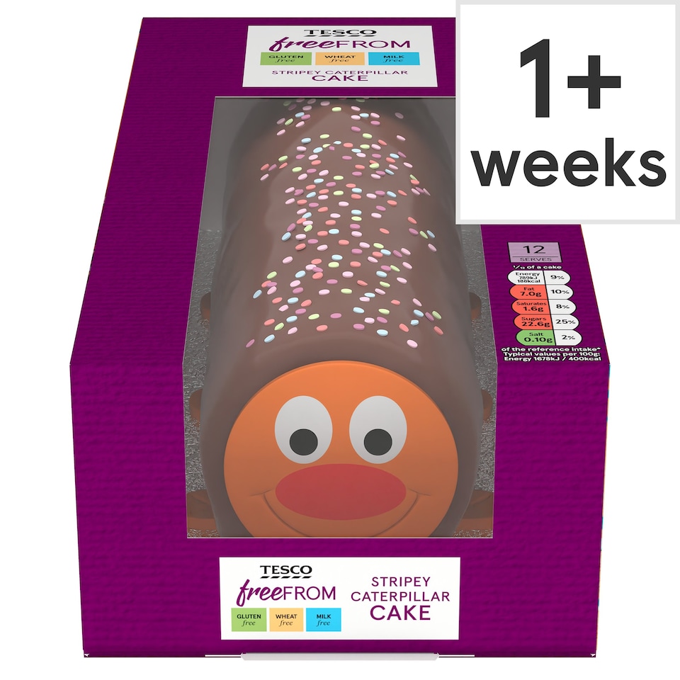 Tesco Free From Stripey The Caterpillar Cake - Tesco Groceries