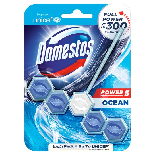 Domestos Power 5 Rim Block Ocean 55G - Tesco Groceries