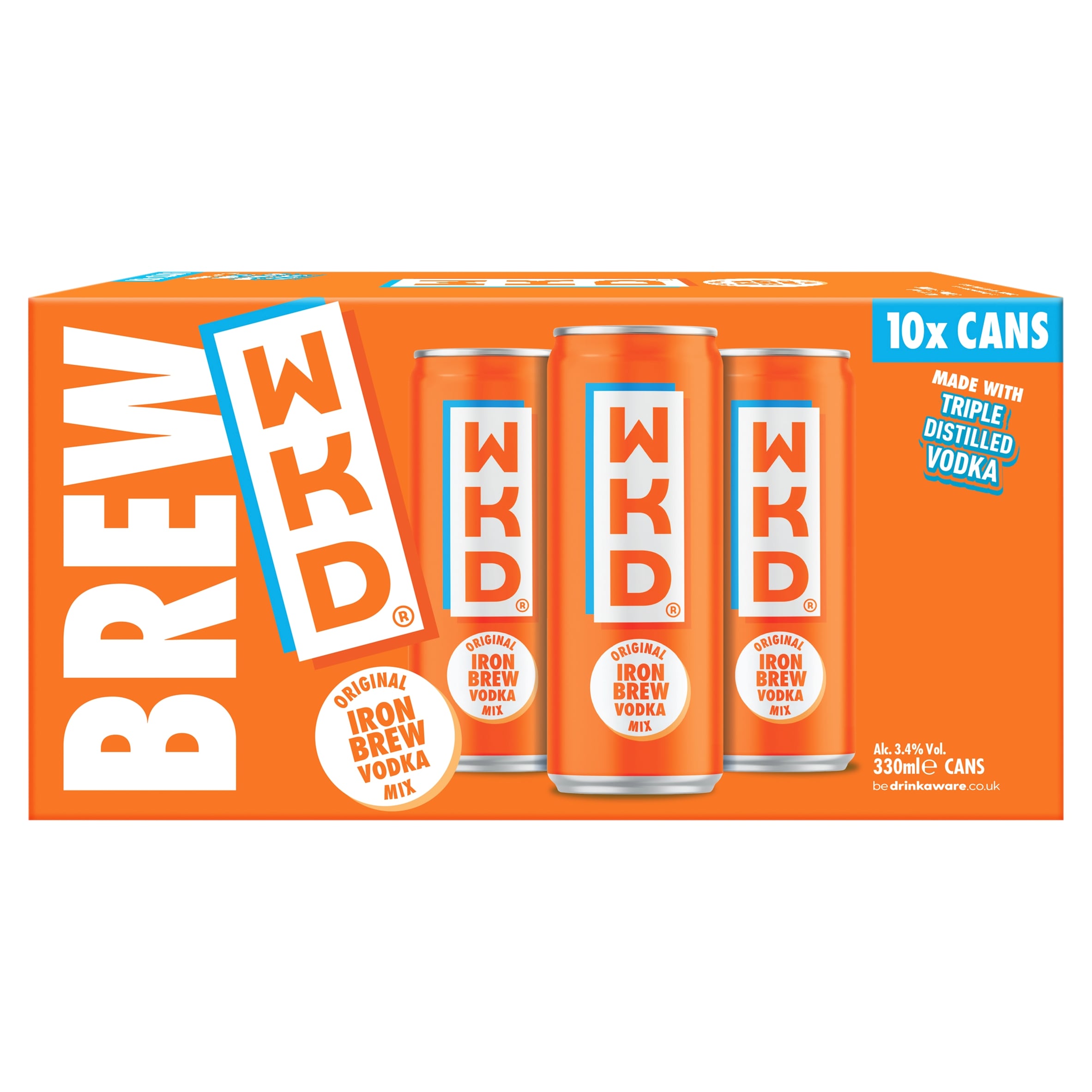 WKD Iron Brew 3.4% 10x330ml Can - Tesco Groceries