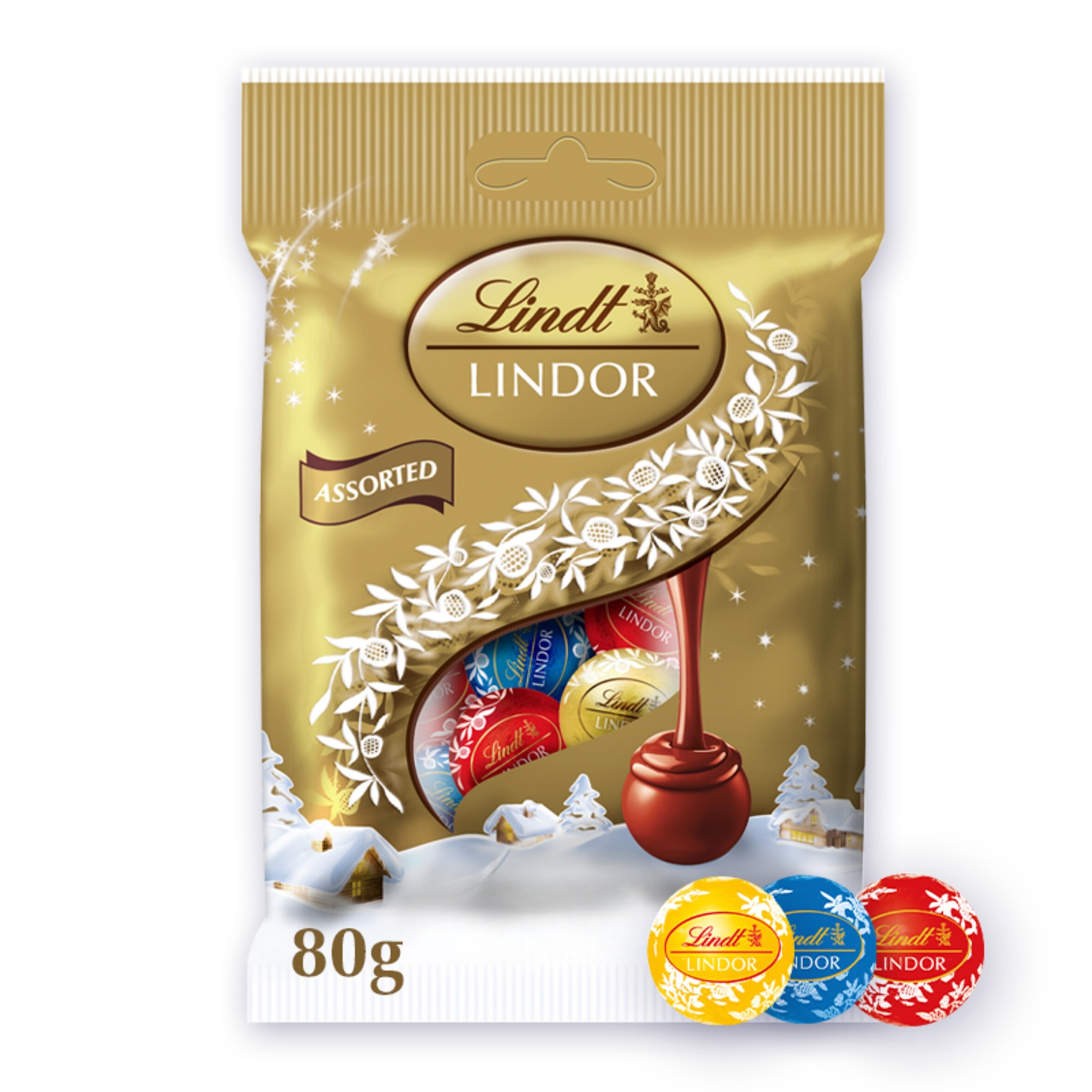 Lindt LINDOR Assorted Mini Truffles 80g - Tesco Groceries