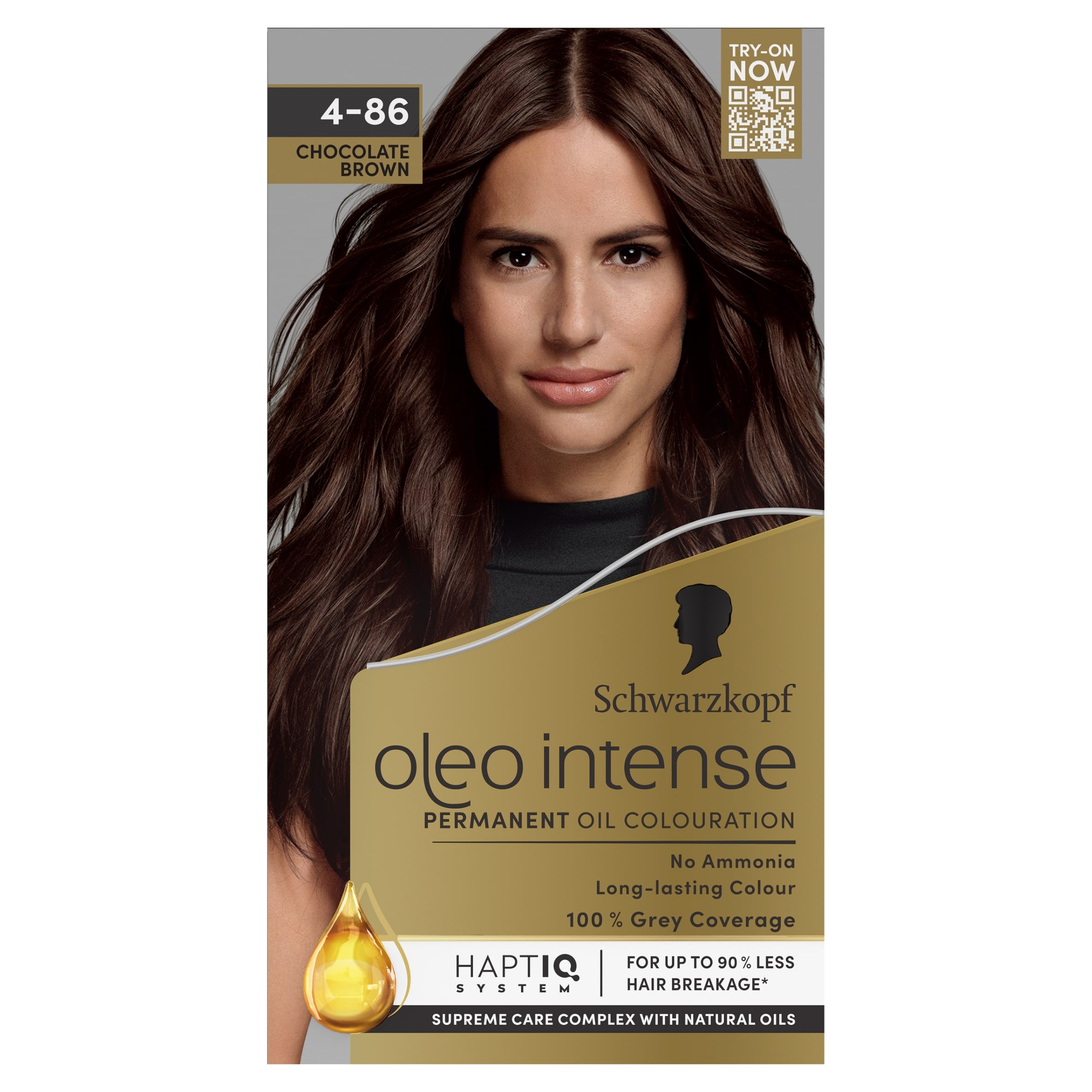 Schwarzkopf Oleo Intense Chocolate Brown 4-86 Permanent Hair Dye ...
