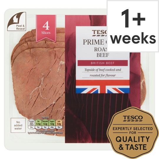 Tesco 4 Roast Beef Slices 100G - Tesco Groceries