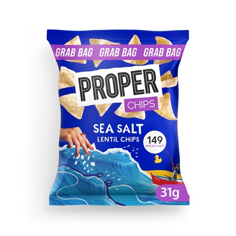 Proper Sea Salt Lentil Chips 31g - Tesco Groceries