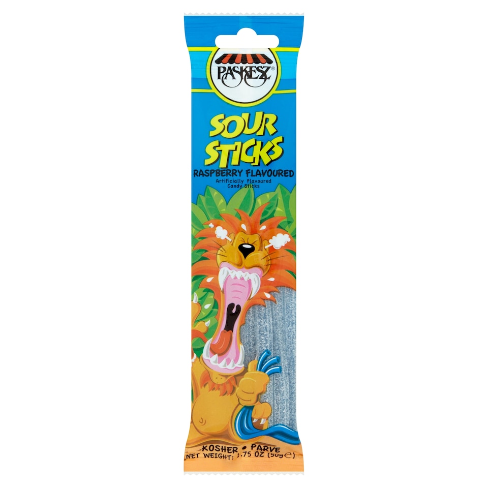 Paskesz Sour Sticks Raspberry Flavoured 50G - Tesco Groceries