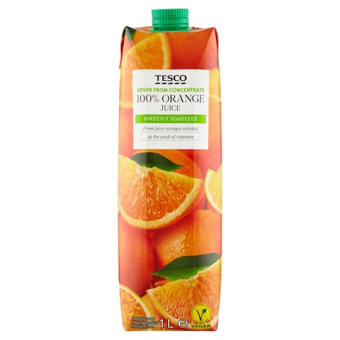 Tesco 100% Orange Juice 1 l - Tesco Groceries