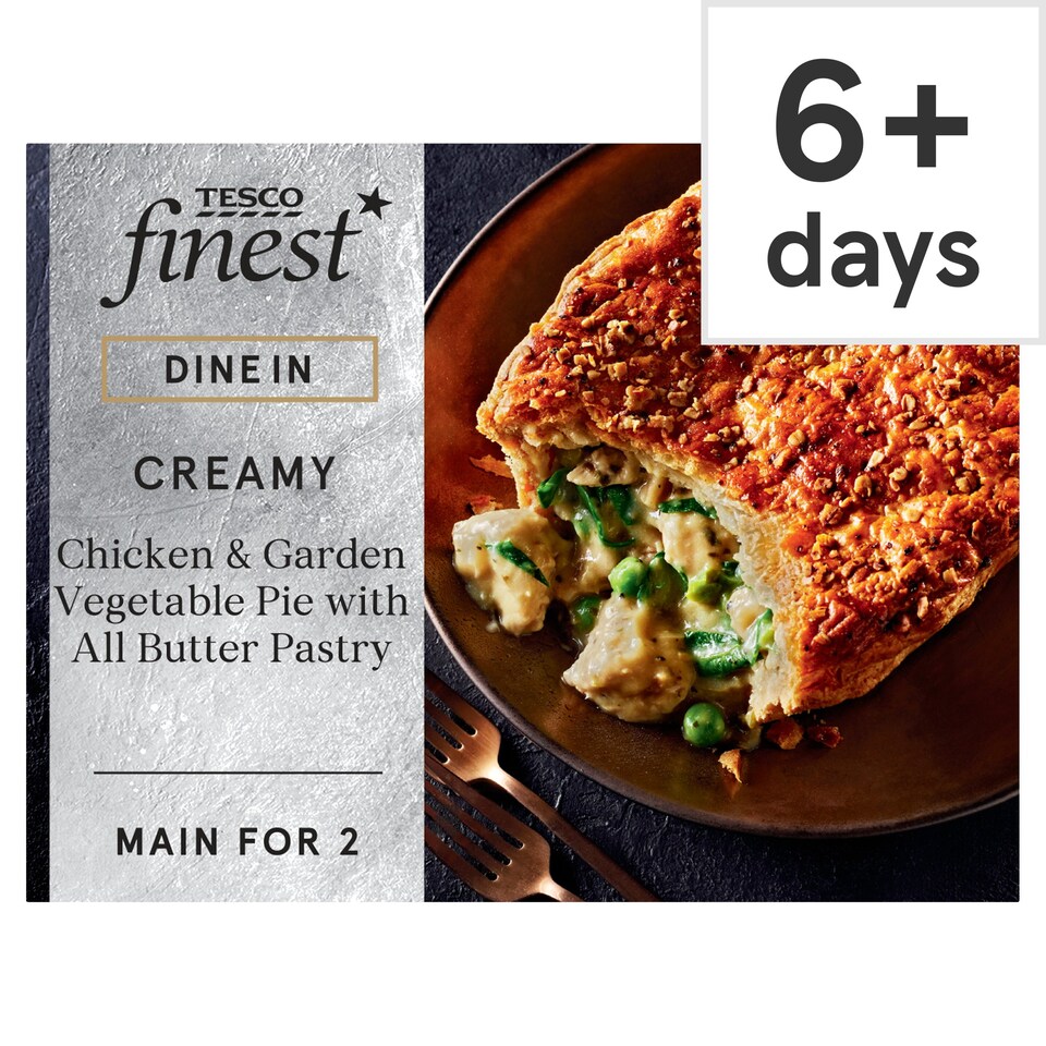 Tesco Finest Dine In Chicken & Garden Vegetable Pie 500g - Tesco Groceries