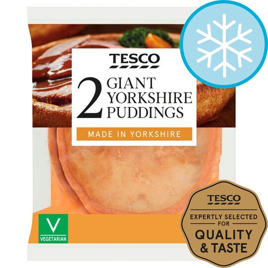 Tesco 2 Giant Yorkshire Puddings 220G - Tesco Groceries