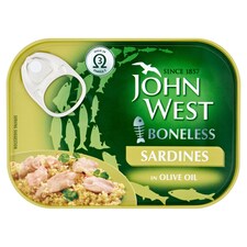 John West Foods Limited Boneless Sardines In Olive Oil 95G - Tesco ...