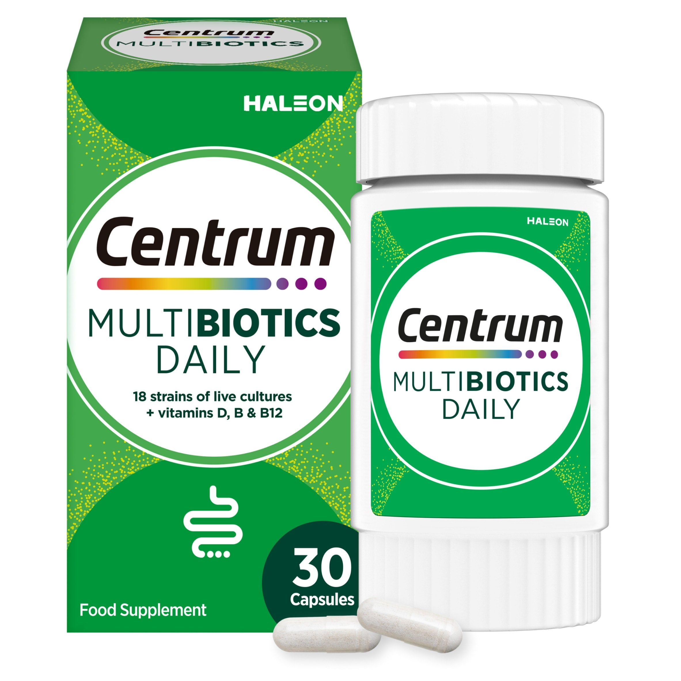 Centrum Multibiotics Daily Vitamin Food Supplement, 30 Capsules - Tesco ...