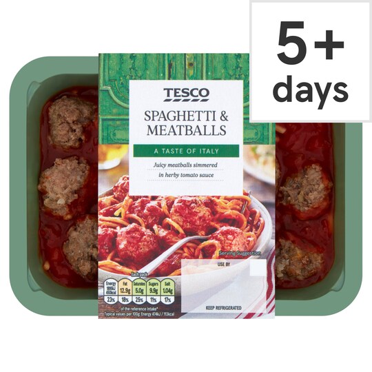 Tesco Spaghetti & Meatballs 400G - Tesco Groceries