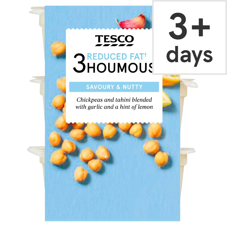 Tesco Reduced Fat 3 Houmous Stacker 180G - Tesco Groceries