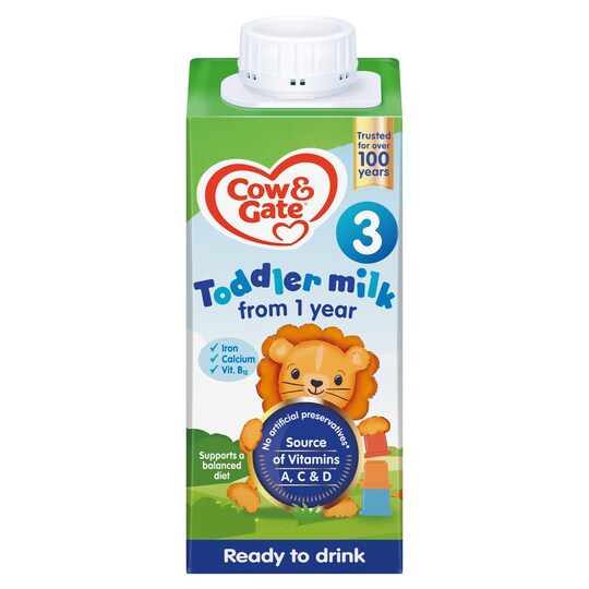 Cow & Gate 3 Growing Up Milk 1-3 Years 200Ml - Tesco Groceries