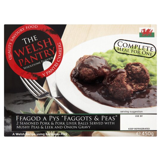 THE WELSH PANTRY FAGGOTS AND PEAS 450G (L) - Tesco Groceries