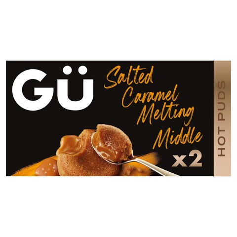 Gu Puddings Salted Caramel Melting Middle 2X95g - Tesco Groceries