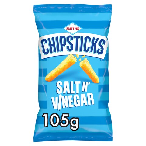 Smiths Chipsticks Salt & Vinegar Sharing Bag Crisps 105g - Tesco Groceries