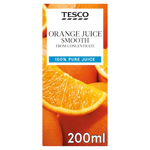 Tesco Orange Juice Smooth From Concentrate 200Ml - Tesco Groceries
