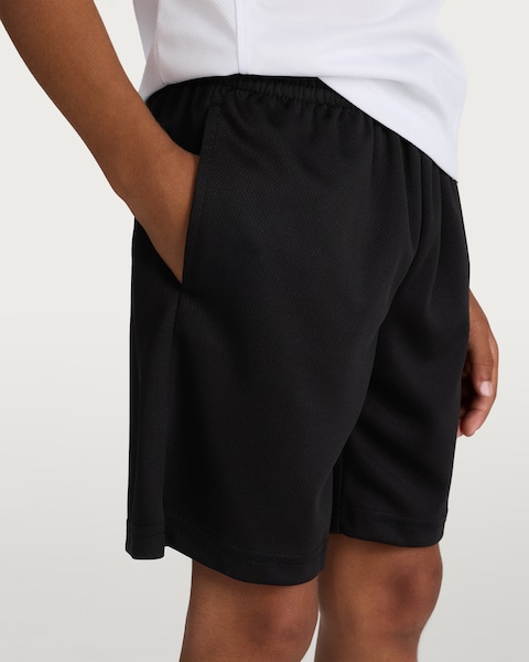 F&F School Unisex Performance Sports Shorts in Black - Tesco Groceries