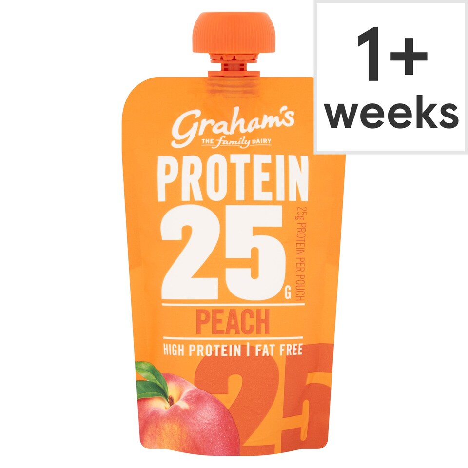 Graham's The Family Dairy Protein 25G Peach Pouch 200G - Tesco Groceries