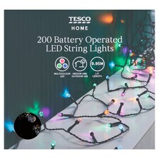 Tesco 200 Battery Multicoloured Timer Lights - Tesco Groceries