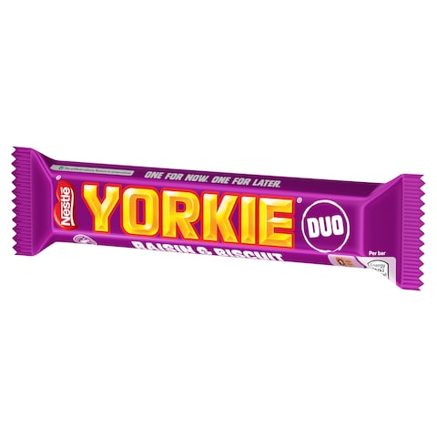 Yorkie Raisin & Biscuit Duo Chocolate Bar 66g - Tesco Groceries