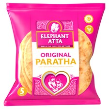 Elephant Atta Original Paratha 5 Pieces 400g - Tesco Groceries