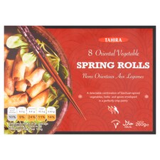 TAHIRA ORIENTAL VEGETABLE SPRING ROLLS 8 X 32.5G - Tesco Groceries