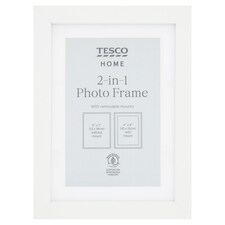 Tesco Photo Frame 2 In 1 White - Tesco Groceries