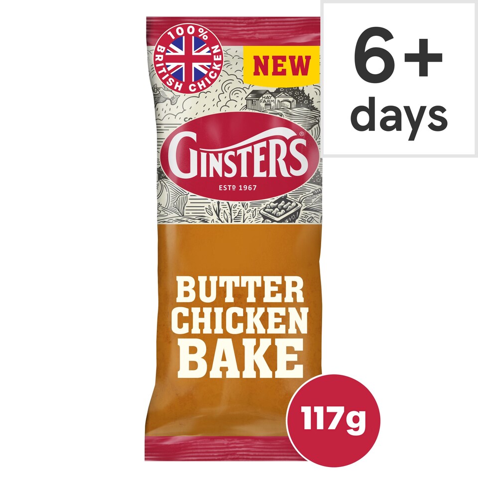 GINSTERS BUTTER CHICKEN BAKE 117G - Tesco Groceries
