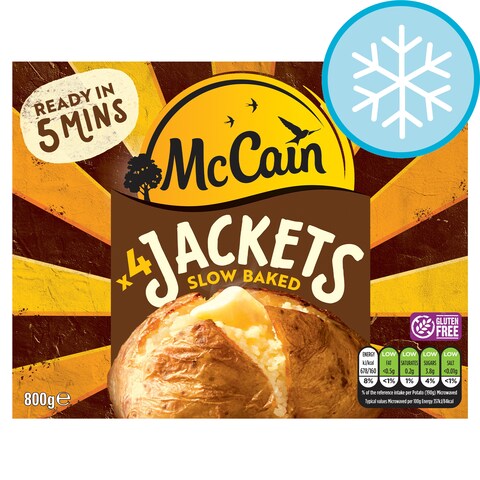 McCain 4 Baked Jacket Potatoes 800G - Tesco Groceries