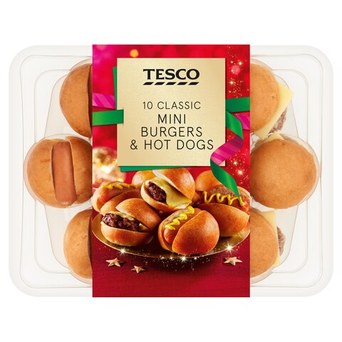 Tesco 10 Mini Burgers And Hot Dogs 280G - Tesco Groceries