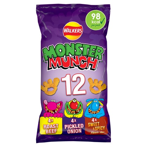 Walkers Monster Munch Variety Multipack Crisps 12x20g - Tesco Groceries