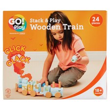 Tesco GO! Play Wooden Train - Tesco Groceries