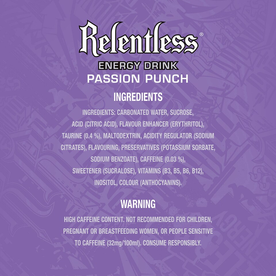 Relentless Passion Punch 500Ml - Tesco Groceries