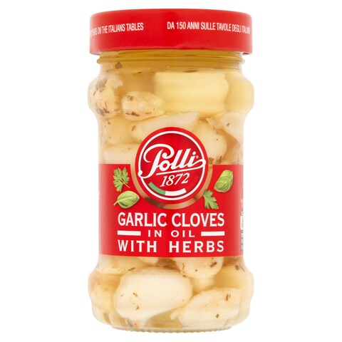 Polli Garlic Cloves In Oil With Herbs 190G - Tesco Groceries