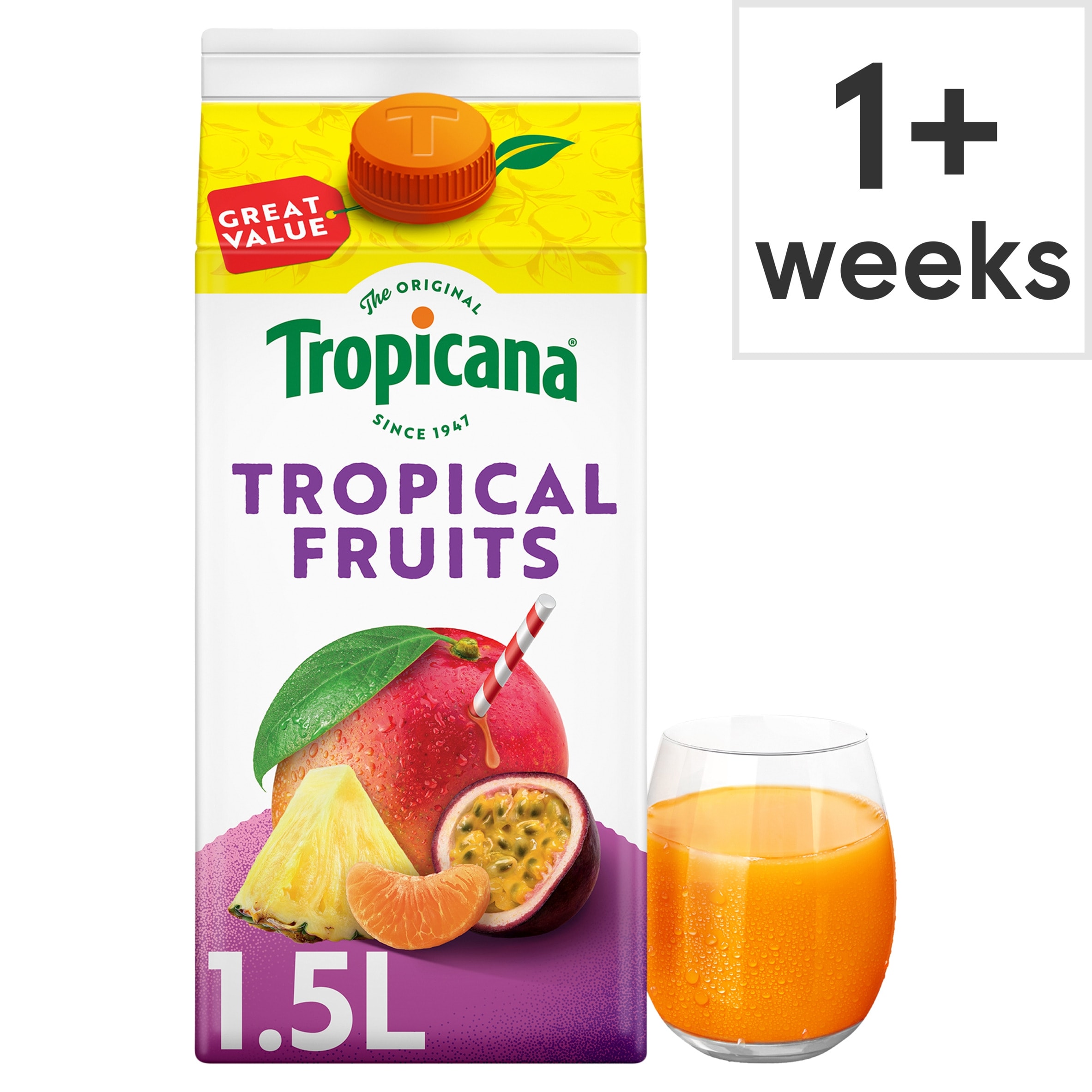 Tropicana Tropical Fruit Juice 1.5L - Tesco Groceries