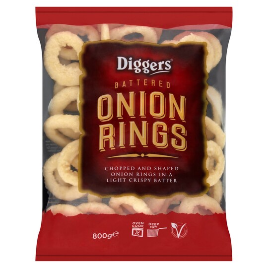 Diggers Battered Onion Rings 800G - Tesco Groceries