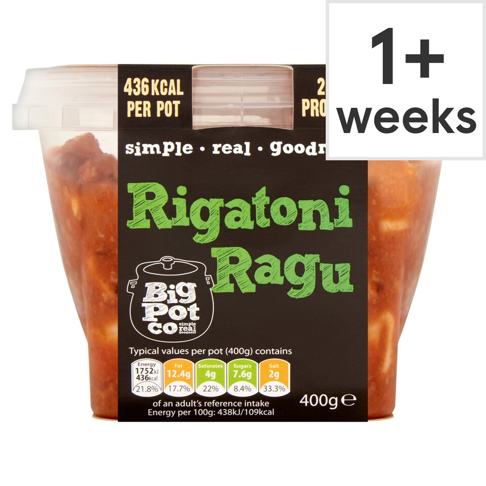 Big Pot Co. Rigatoni Ragu 400G - Tesco Groceries
