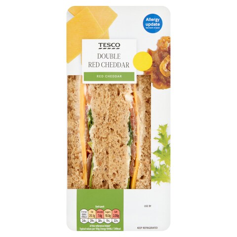 Tesco Double Red Cheddar Sandwich 191G - Tesco Groceries