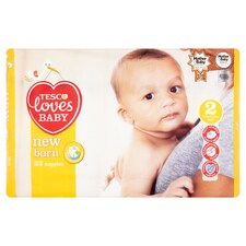 Tesco Loves Baby Newborn Size 2 Carry Pack 33 - Tesco Groceries