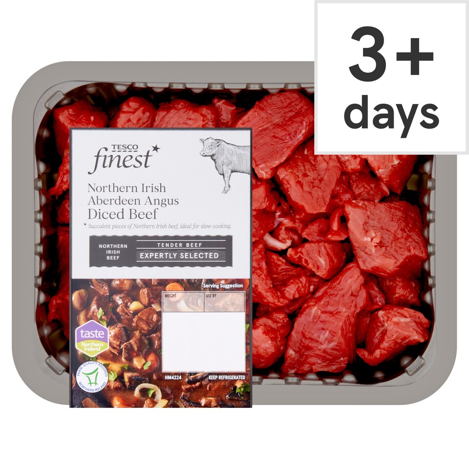 Tesco Finest Northern Irish Aberdeen Angus Diced Beef 390g - Tesco ...