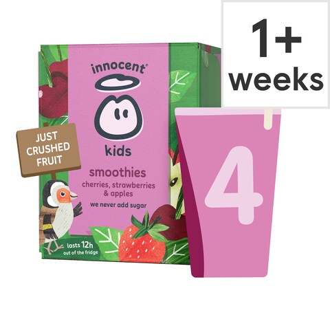 innocent Kids Smoothies Cherries, Strawberries & Apples 4 x 150ml ...