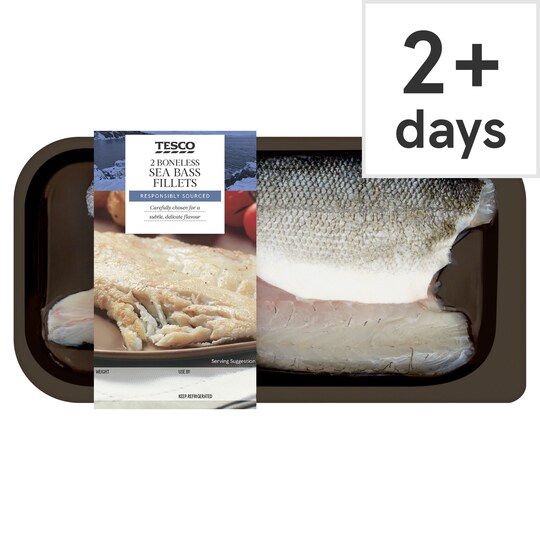 Tesco Boneless Sea Bass Fillets 190G - Tesco Groceries