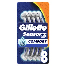 Gillette Sensor 3 Disposable Razors 8 Pack - Tesco Groceries