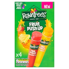 Rowntree's Fruit Push Up Ice Lollies - Strawberry & Tropical 4 x 90ml ...