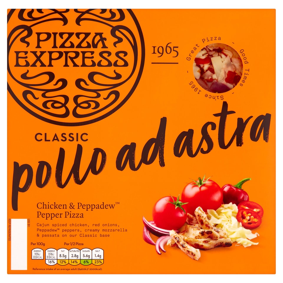 Pizza Express Classic Pollo Ad Astra Pizza 290G - Tesco Groceries