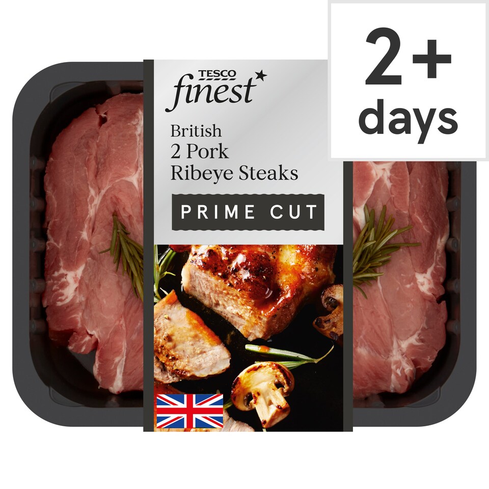 Tesco Finest Pork Ribeye Steaks 402G - Tesco Groceries