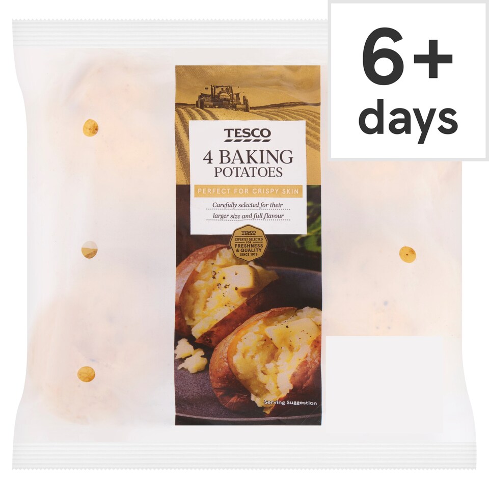 Tesco 4 Baking Potatoes - Tesco Groceries